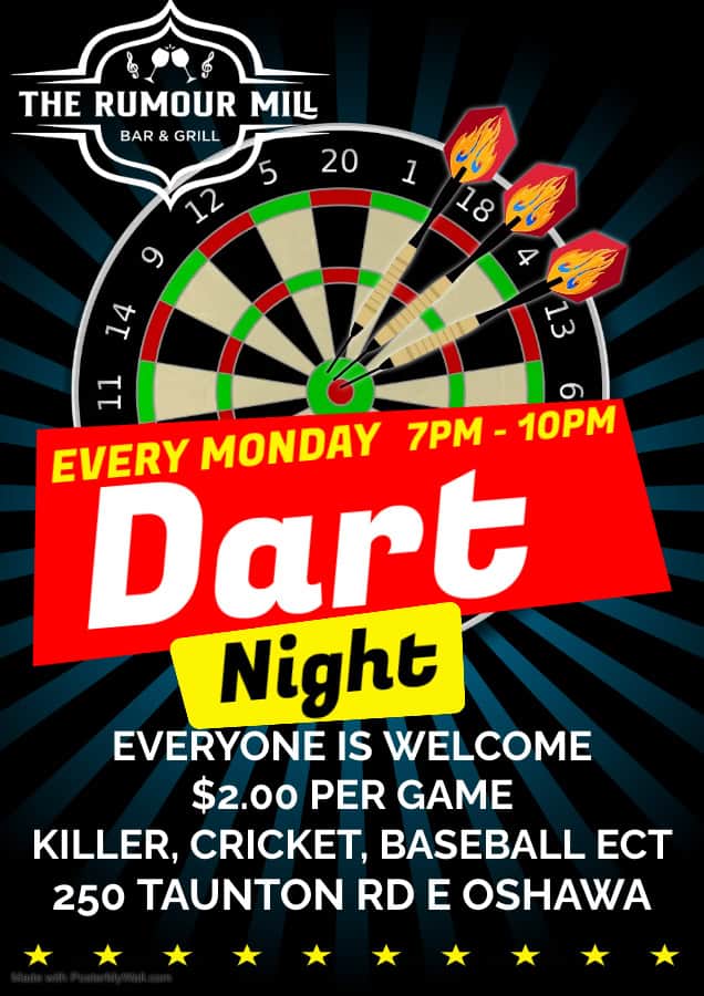 The Rumour Mill Bar & Grill Oshawa - Friendly Atmosphere, Daily ...